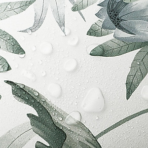 GloryTik 16.14" x 78.7" Green Leaf Floral Peel and Stick Wallpaper - Green and Blue Contact Paper, Removable Self-Adhesive, Waterproof Mural for Room Walls, Cabinets Decor