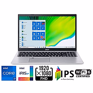 Acer Aspire 5 A515-56-73AP, 15.6" Full HD IPS Display, 11th Gen Intel Core i7-1165G7, Intel Iris Xe Graphics, 16GB DDR4, 512GB NVMe SSD, WiFi 6, Fingerprint Reader, Backlit Keyboard