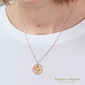 MignonandMignon Combined Birth Flower Necklace Personalized Gift For Mom Multiple Flowers Jewelry Custom Necklace For Women Mothers Day Gift - XLCN-MFL