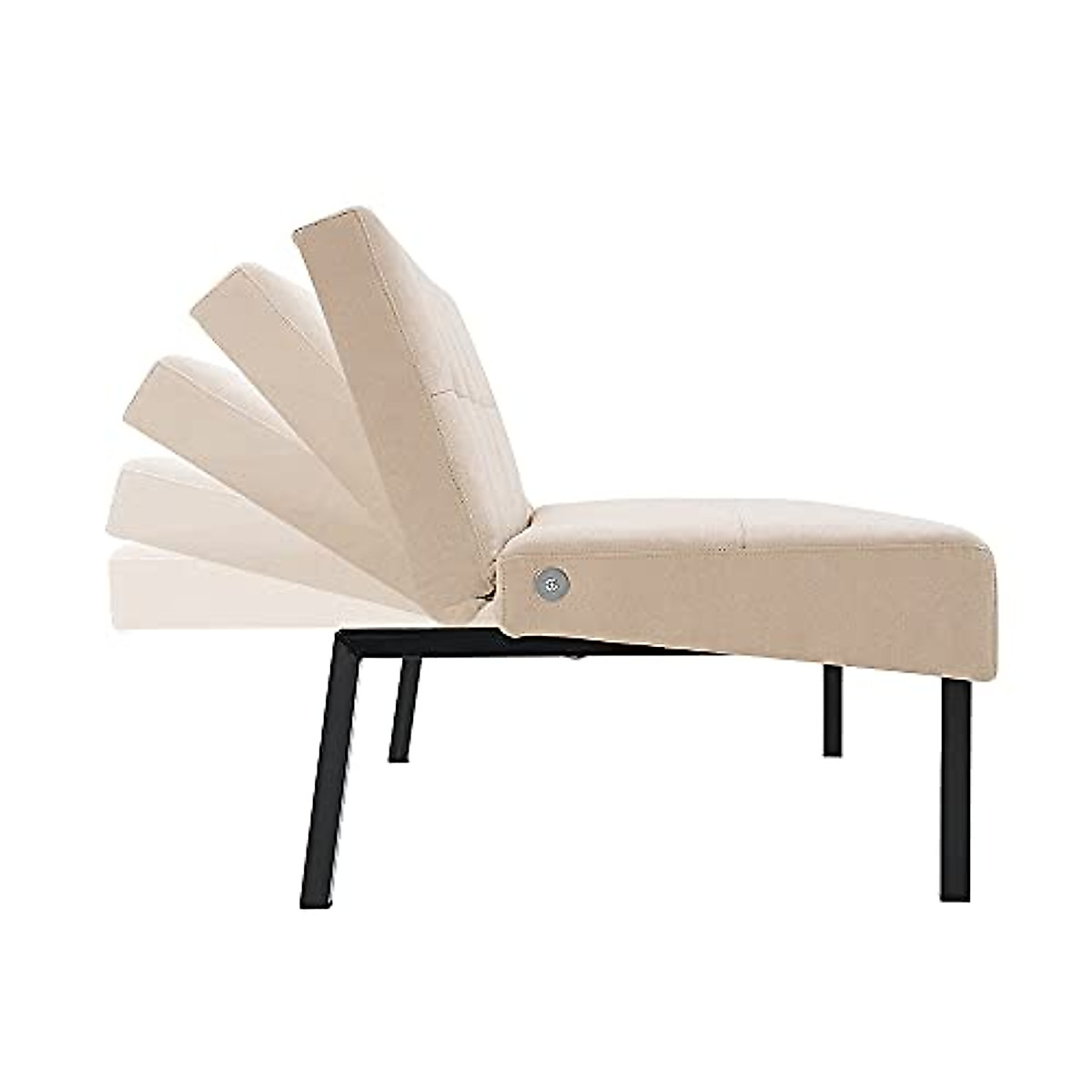 Panana Convertible Sofa Bed Modern Folding Recliner Futon Sofa for Small Living Room, Cream