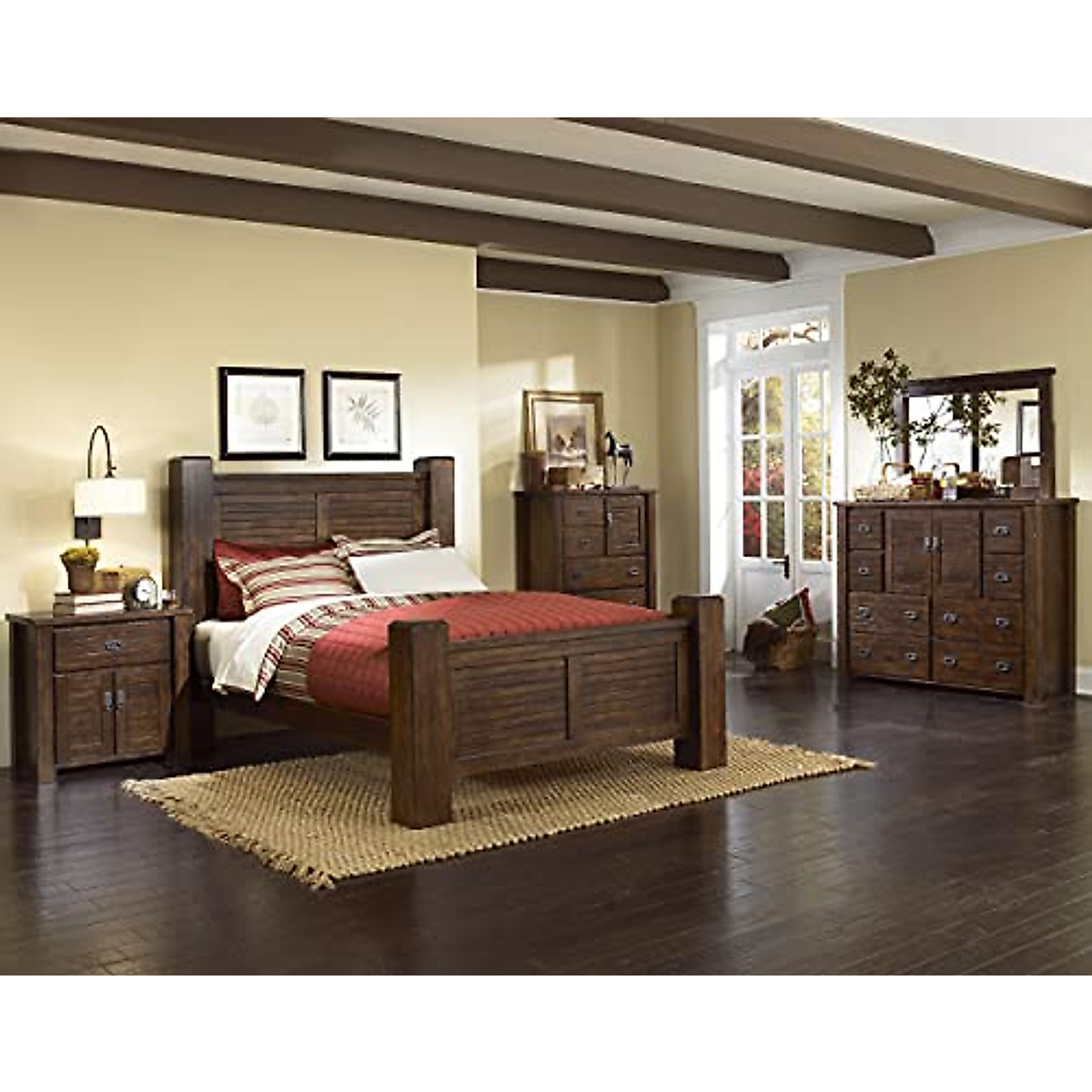 Progressive Furniture Trestlewood Chest, 40" x 18" x 52" H, Brown