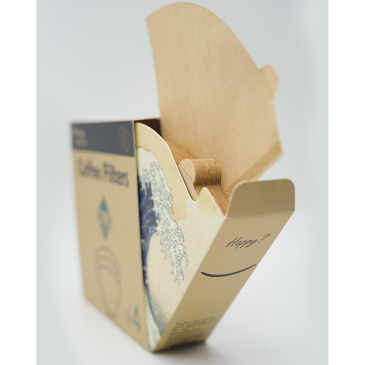 Bake Choice Coffee Filters #4 Cone Shaped Unbleached All Natural Compostable Coffee Filters 100 Count, Biodegradable and Compostable, No Blowout