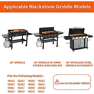 GARNETIN Wind Guard for Blackstone Griddle 36 Inch Wind Screen Flat Top Griddle Accessories steel Magnetic Set of 4 Wind Gurad for Blackstone Griddle 36", Black