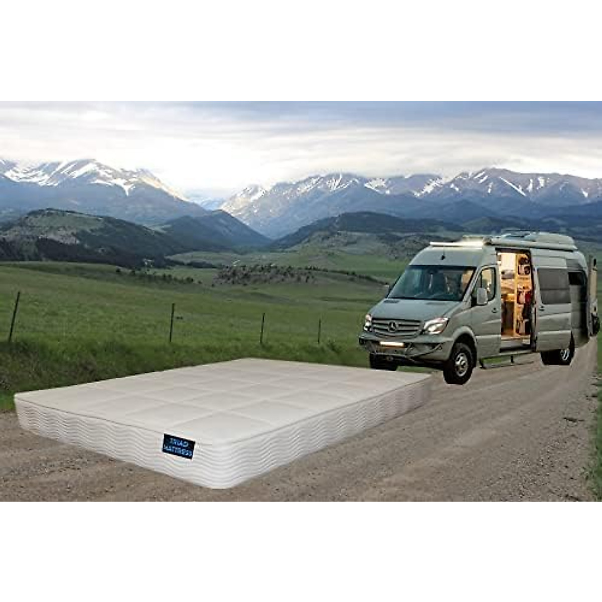 Triad Organic 7 inch RV Latex Mattress, Medium Comfort with Premium Organic Cotton and Wool Quilted Cover, Olympic Queen (66x80)