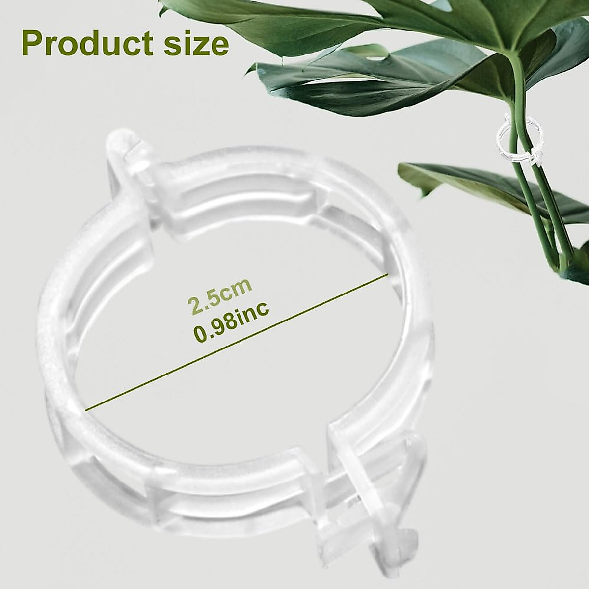 Secured Plastic Plant Clip, 2024 New Plant Fixing Clips for Climbing Plants Plastic Support, Small Plastic Clip Tomato Trellis Clips for Garden Vine Plant Vegetables Tomato (white-100 pcs)