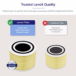 LEVOIT Air Purifier and Replacement Filter Bundle for Home Bedroom, Smart WiFi Alexa Control, Covers up to 915 Sq.Foot