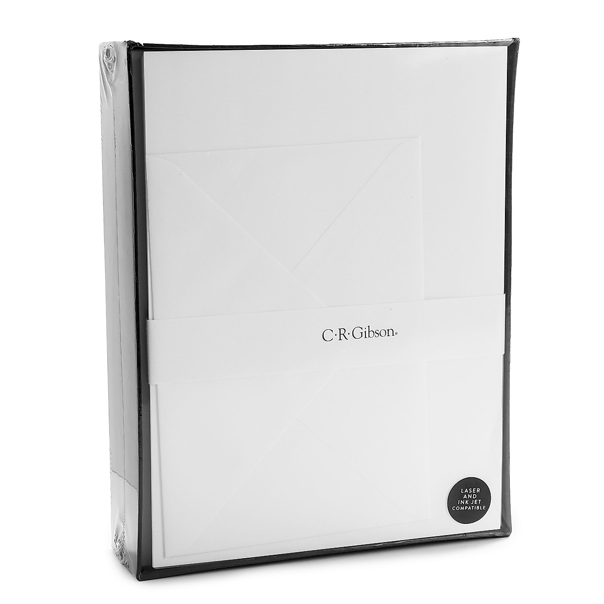C.R. Gibson White Boxed Letter Papers with Envelopes, 40pc, 6'' W x 8'' H