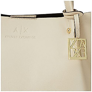 A|X Armani Exchange Women's Medium Woven Shopping Bag, Noise, OS