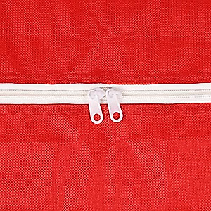 PATIKIL Closet Storage Bags, 31.5'' Length Waterproof Clothes Blankets Organizer Bag with Carrying Handles for Bedding, Red