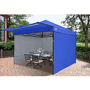 MASTERCANOPY Pop up 10x10 Canopy Tent with Awning and Sidewalls, Blue