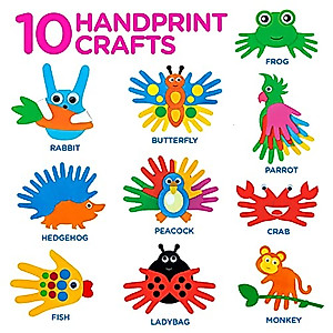 Arts and Craft Kit for Toddlers and Preschoolers, Easy Crafts for Kids Ages 3-5 – Animal Craft Set Includes Supplies and Instructions