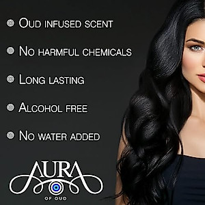 Aura Of Oud, Hair Fragrance, Pure and Feminine Almas Scent, 100% Pure, Alcohol-Free Perfume for Women, Sandalwood and Vanilla Top Notes