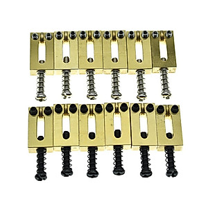 Dopro Solid Brass Guitar Bridge Saddles Brass Saddle 10.5mm for Stratocaster or Telecaster