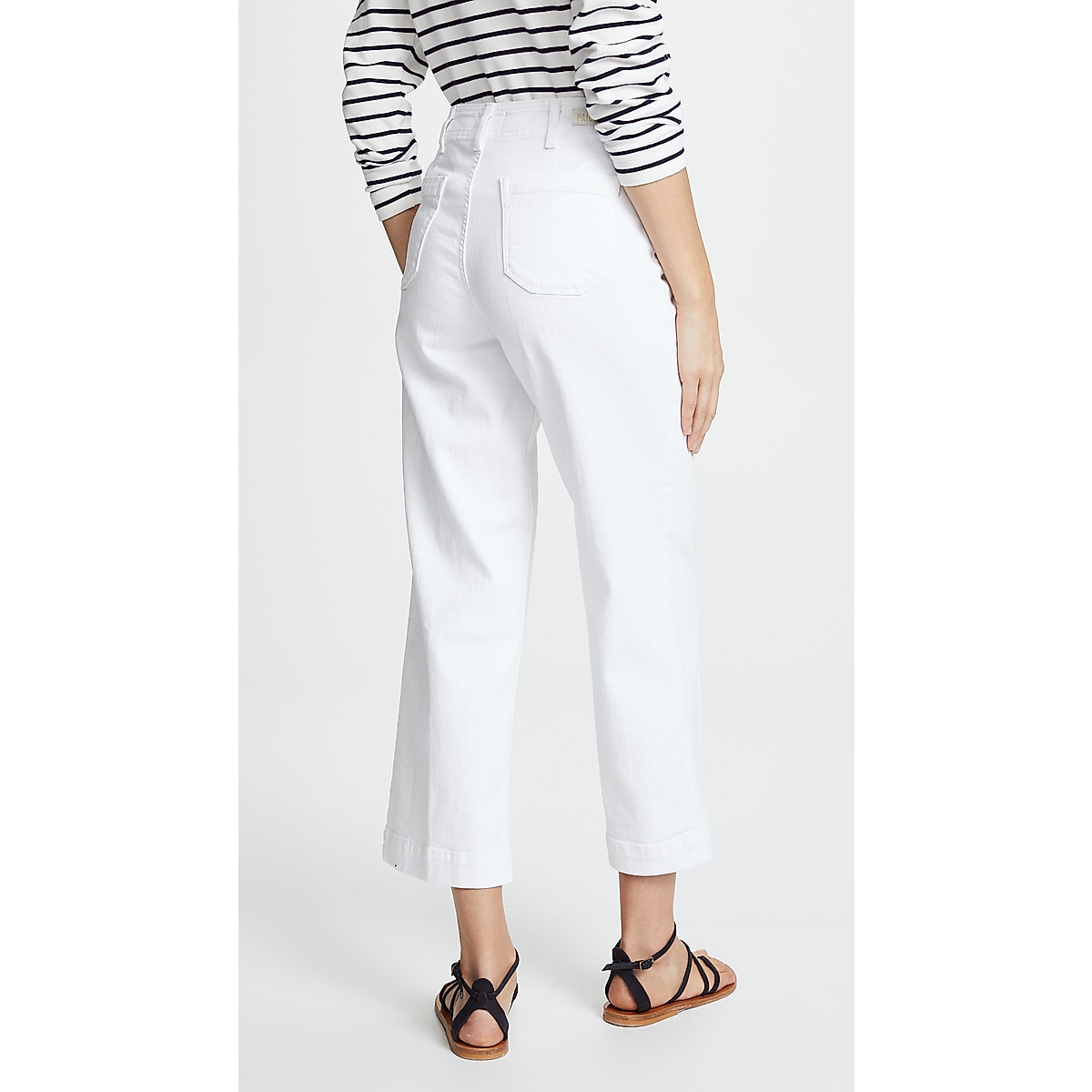 PAIGE Women's Nellie Culotte Jeans, Crisp White, 26