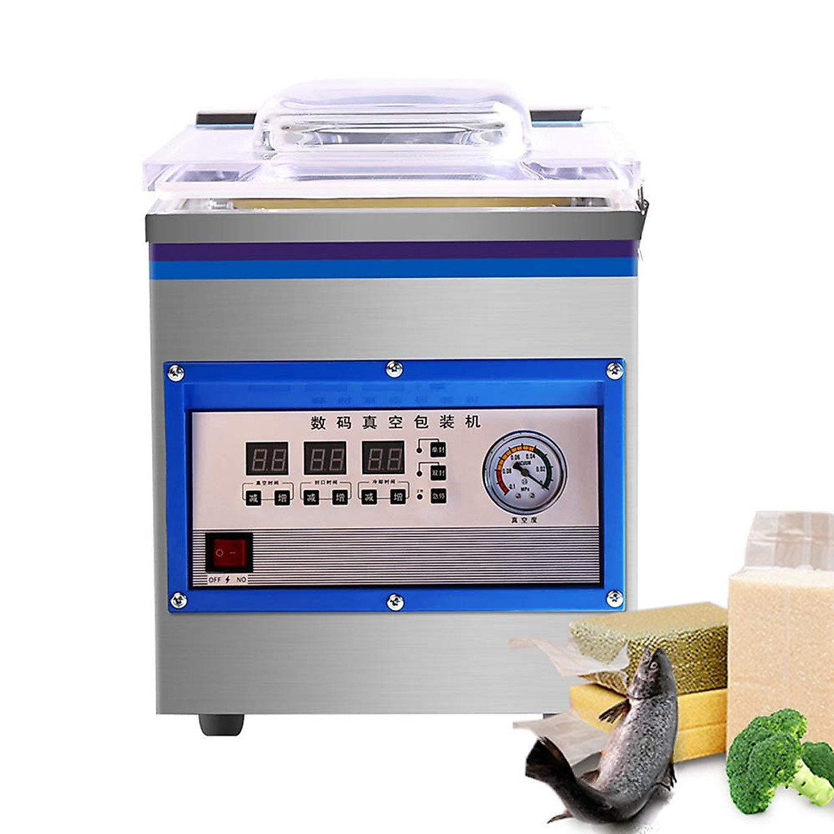 HENHAIY Commercial Vacuum Sealer Machine, 110V Digital Vacuum Food Storage Sealer, Tabletop Chamber Vacuum Sealer, Home and Commercial Using for Kitchen food preservation and storage