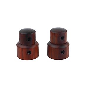 Guyker 2Pcs Red Sandalwood Concentric Stacked Knobs, Dual Dome Control Knobs, High Grade Dome Volume Tone Knob Replacement for Electric Guitar or Precision Bass