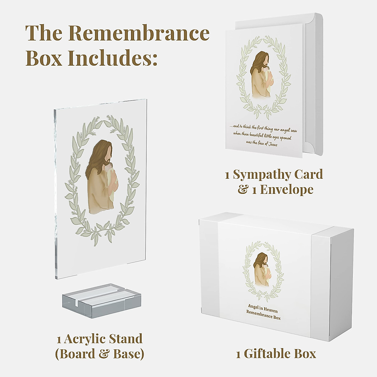 Miscarriage Gifts for Mothers | Angel in Heaven Remembrance Box | Sympathy Card and Miscarriage Memorial Gift | Pregnancy, Infant Loss Bereavement Gift for Parents