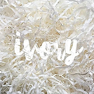 Ivory Shredded Tissue Paper Shred Hamper Gift Box Basket Filler Fill Wedding Party Christmas Decor 200g