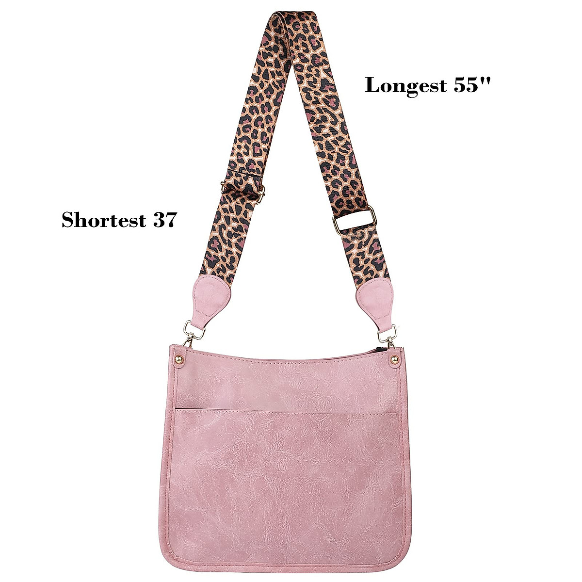 Tom Clovers Crossbody Bags for Women Vegan Leather Handbag Wallet Purse Adjustable Leopard Shoulder Strap