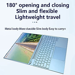 16 Inch Laptop, 2.4G 5G WiFi 1920X1200 HD IPS Display Portable Laptop, 12GB High Bandwidth Onboard DDR4 RAM, Full Size Backlit Keyboard for Home Entertainment, Gaming, Meetings (12GB+512GB US Plug)
