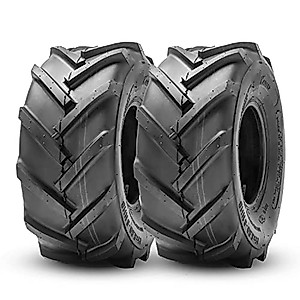 HALBERD Set of 2 15x6.00-6 Tractor Tires Lawn Mower Garden Tires 4PR Great Traction for Garden Tractors Riding Mower Golf Cart Excavators