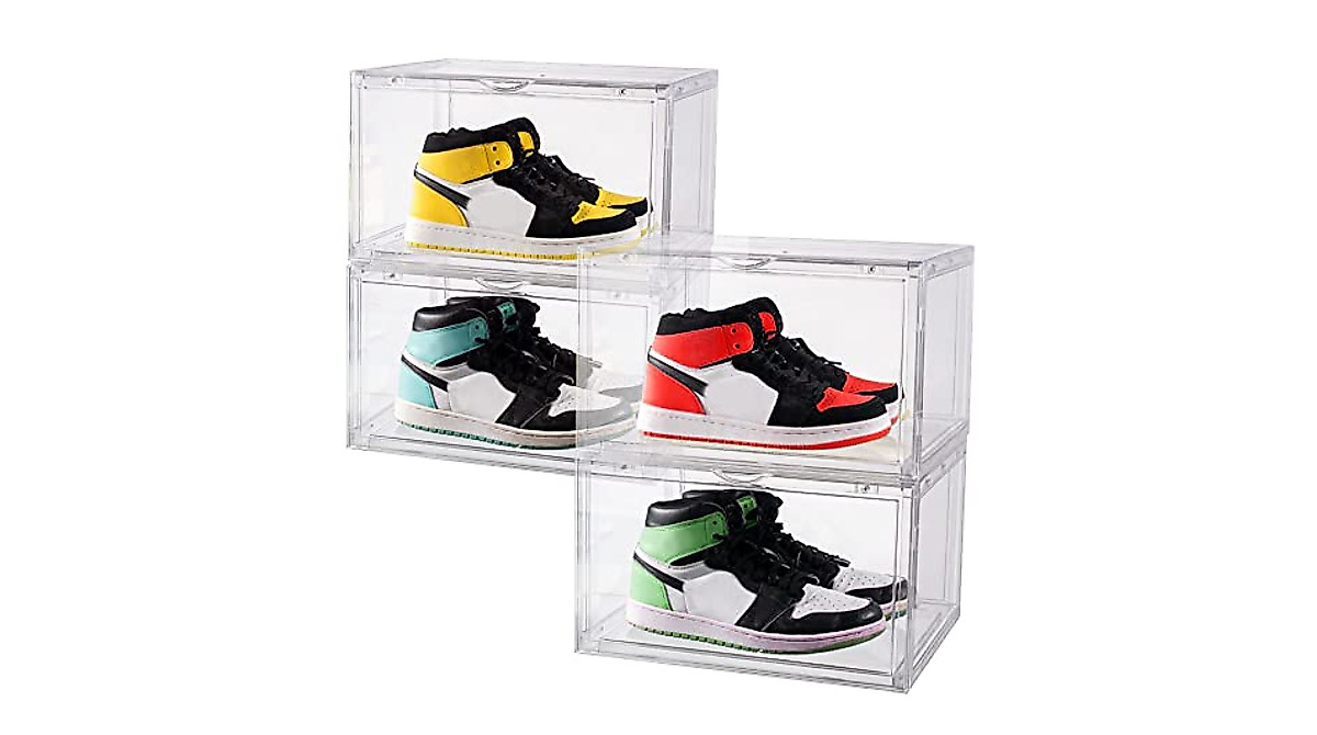 Stackable Clear Shoe Display Case for Sneaker Storage