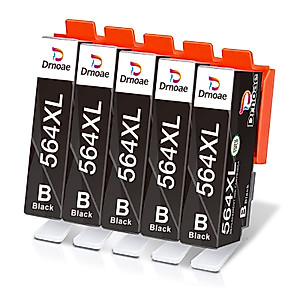 564XL Ink Cartridges for HP Printers, Drnoae Compatible for HP Photosmart 7520 5520 7525 7510 6510 5514 6515 Officejet 4620 7510 4622 5510 Deskjet 3520 3521 Ink Cartridges, 5 Pack