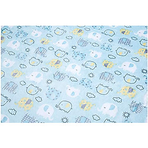 Alphabetz Alphabetz Premium, Soft Baby Boy Blanket, Blue Elephants, 2 Ply Extreme Softness and Comfort