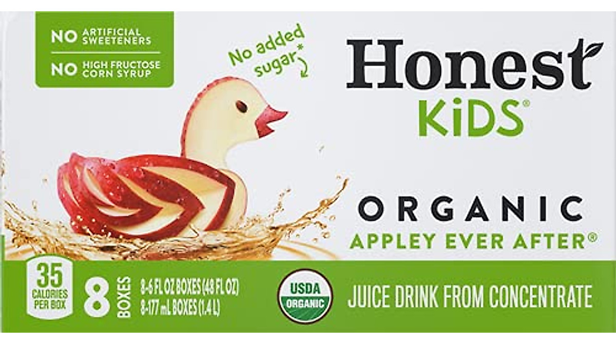Honest Kids Organic Apple Juice Drink 8-Pack | Healthy Kids Snack