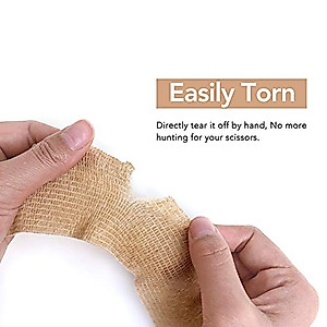 RISEN Cohesive Bandage 2” x 5 Yards, 6 Rolls, Self Adherent Wrap Medical Tape, Adhesive Flexible Breathable First Aid Gauze Ideal for Stretch Athletic