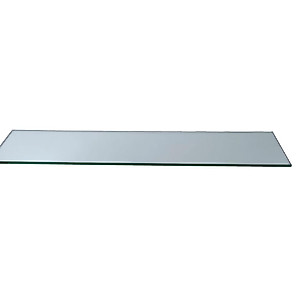 WISDOMFUR Rectangular Tempered Glass Shelf Panel Thick 3/16" Flat 5-PK 10" X 36" 5-PK