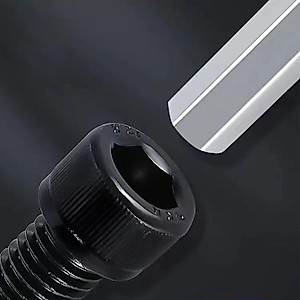 Socket Head Cap Screw, 1/4-20 x 1, Alloy Steel, Black Oxide, Hex Socket Coarse Thread, 1/4 inch Hexagonal Allen Bolt, Length: 1 inch, Full Thread (Quantity: 20)