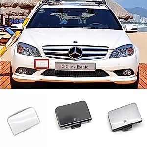 Front Tow Cover Fit for Mercedes-Benz C-Class W204 C180 C200 C220 C250 C280 C300 C320 C350 2007 2008 2009 2010 bumper Hook Eye Cap 2048850124 (Black)