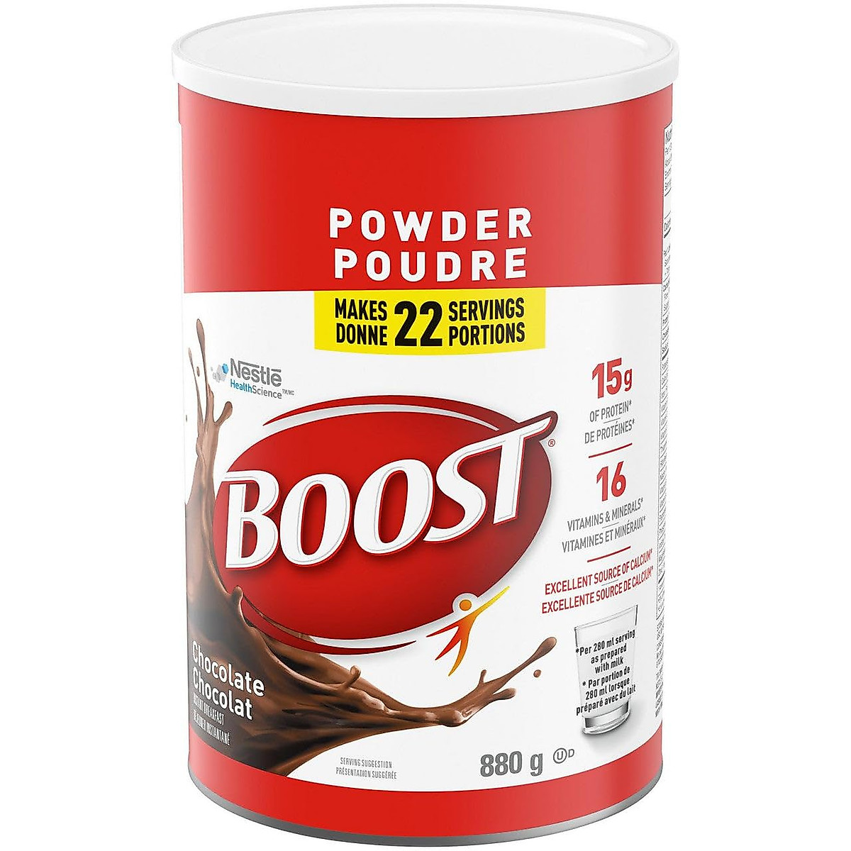 BOOST Nutritional Powder Instant Breakfast Drink Mix Chocolate 880g/31oz {Imported from Canada}