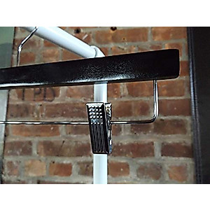 NAHANCO 2214RCCH10 14” Wooden Skirt Slack Hangers with Chrome Hardware Black (Pack of 10)