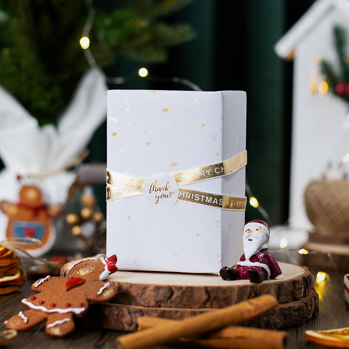 Homeral Wrapping Paper Roll-17inch x 16.5ft White with Silver and Gold Foil Flake for Christmas, Birthday, Wedding, Bridal Shower, Anniversaries, Party