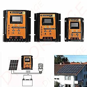 DIGISHUO MPPT Solar Charge Controller, 12V/24V 50A Solar Panel Battery Regulator Charge Controller Dual USB LCD Display Solar Power Battery Charger Controller