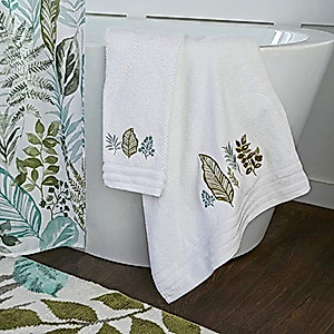 SKL Home Sprouted Palm Hand Towel Set, White
