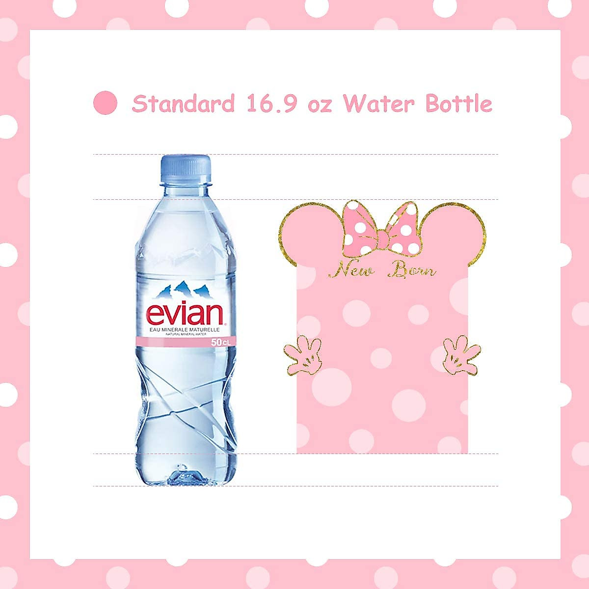 Cartoon Mouse Photo Banner Pink and Gold Newborn to 12 Month Birthday Banner for Cartoon Mouse Themed 1st Birthday Decorations Supplies