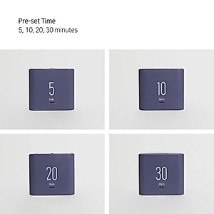 mooas Multi Cube Timer White (5,15,30,60 Minutes) & Violet(5,10,20,30 Minutes) Bundle, Clock & Alarm, Easy to use Timer Set