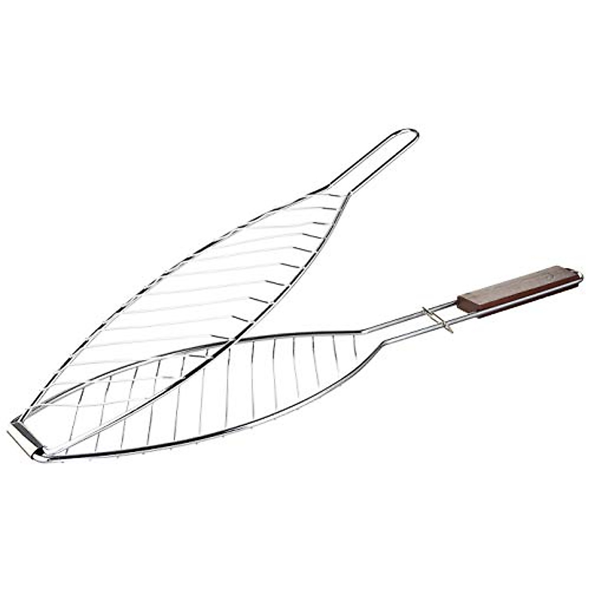 Outset QC70 Fish Grill Basket with Rosewood Handle