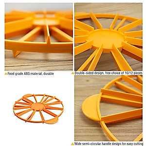 Round Cake Slice & Pie Slicer Marker, Cake Divider, Cheesecake Cutter, 10 or 12 Slices Double Sided Cake Portion Marker, Works for Cakes 10 Inches Diameter