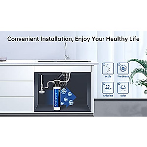 Geekpure Under Sink Water Filtration System- Scale Inhibition- Antiscale Carbon Filter
