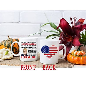 Qsavet Best Grandma Gifts, You Are A Great Grandma Coffee Mug, Birthday Christmas Retirement Mothers Day Gifts For Grandma, New Grandma Gifts,11oz Tea Cup Grandmother Gift From Daughter Son Grandkids