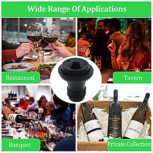Wine Saver Vacuum Stoppers (15 Pieces), Improved type Resealable Wine Pump Vacuum Stoppers effectively, Maintain The Fresh Flavor of Wine, Suitable for Most Wine Pumps (Black)