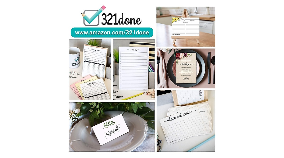 Shop 321Done 5x7 Recipe Cards Set - Rustic Kraft Design