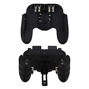 Smartphone Gamepad Portable Mobile Phone Game Controller Heat Dissipation Gamepad Power Handle with Cooling Fan for Smartphone Gamepad