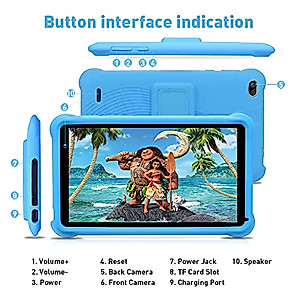 Zeepad 2QRK Android 11 Tablet 2GB RAM 32GB Hard Drive with Play Store Apps Games Kids Tablet PC (Blue)