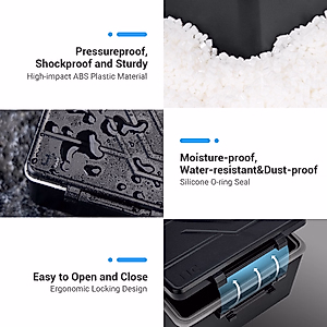 JJC DSLR Camera Battery & SD Micro SD XQD Card Case Holder for Canon LP-E6 LP-E6N LP-E6NH Nikon EN-EL15 EN-EL14 Sony NP-FZ100 Fujifilm NP-W126 NP-W235 Battery and More Below 1.5x0.9x2.4”