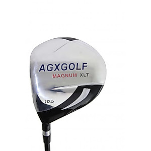 AGXGOLF Men's Senior Left Hand Tall Length (+1 inch) Magnum XS Complete Golf Club Set 460cc Driver, Fairway Wood, 3 Hybrid Iron 5-9 Irons + PW + Putter + Built in The USA